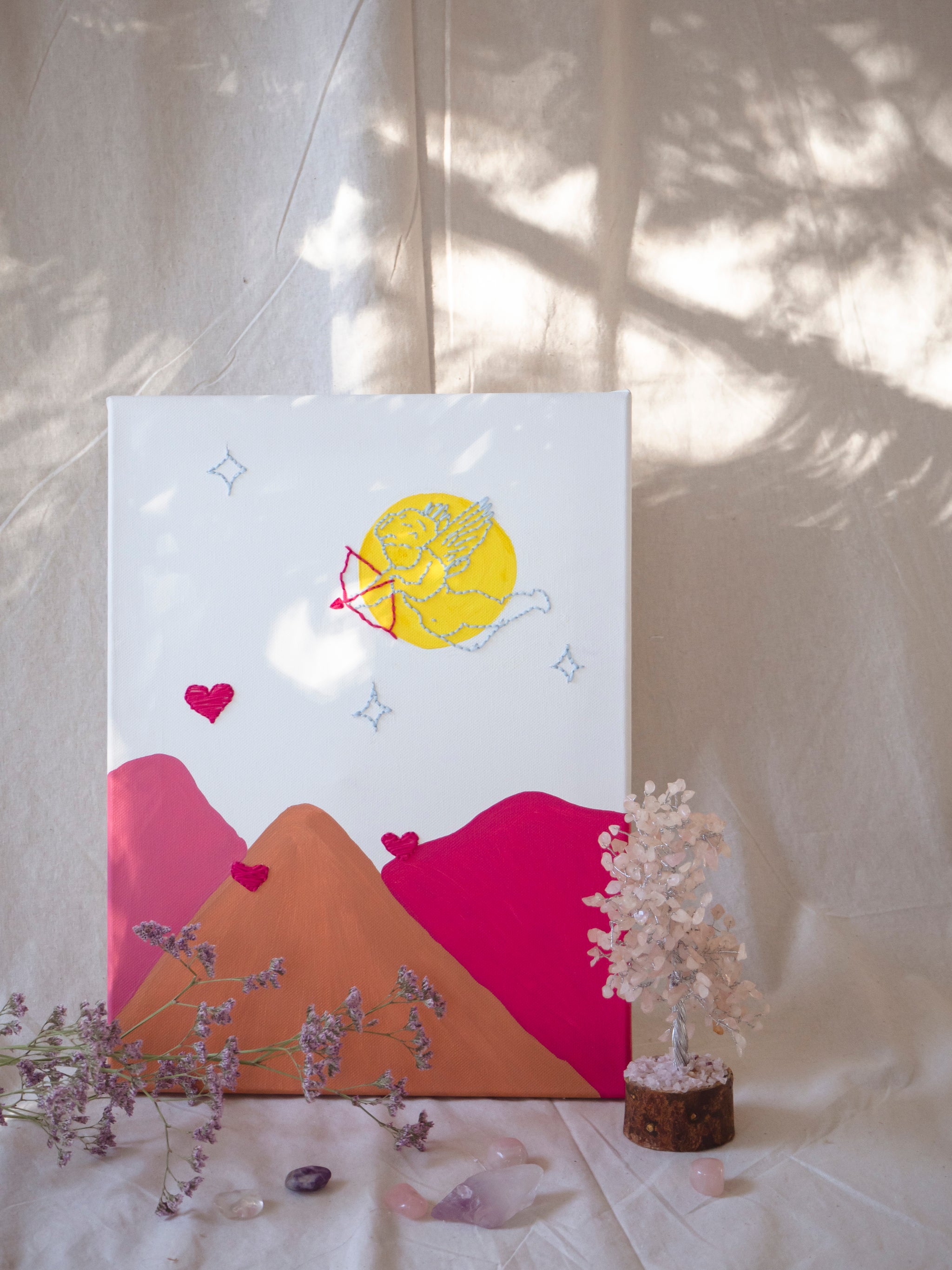 DIY Threaded Canvas Art – Tree of Life