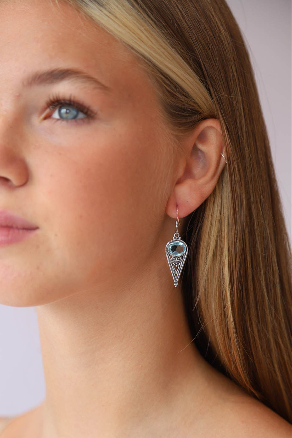 Blue Topaz Regal Earrings – Tree of Life